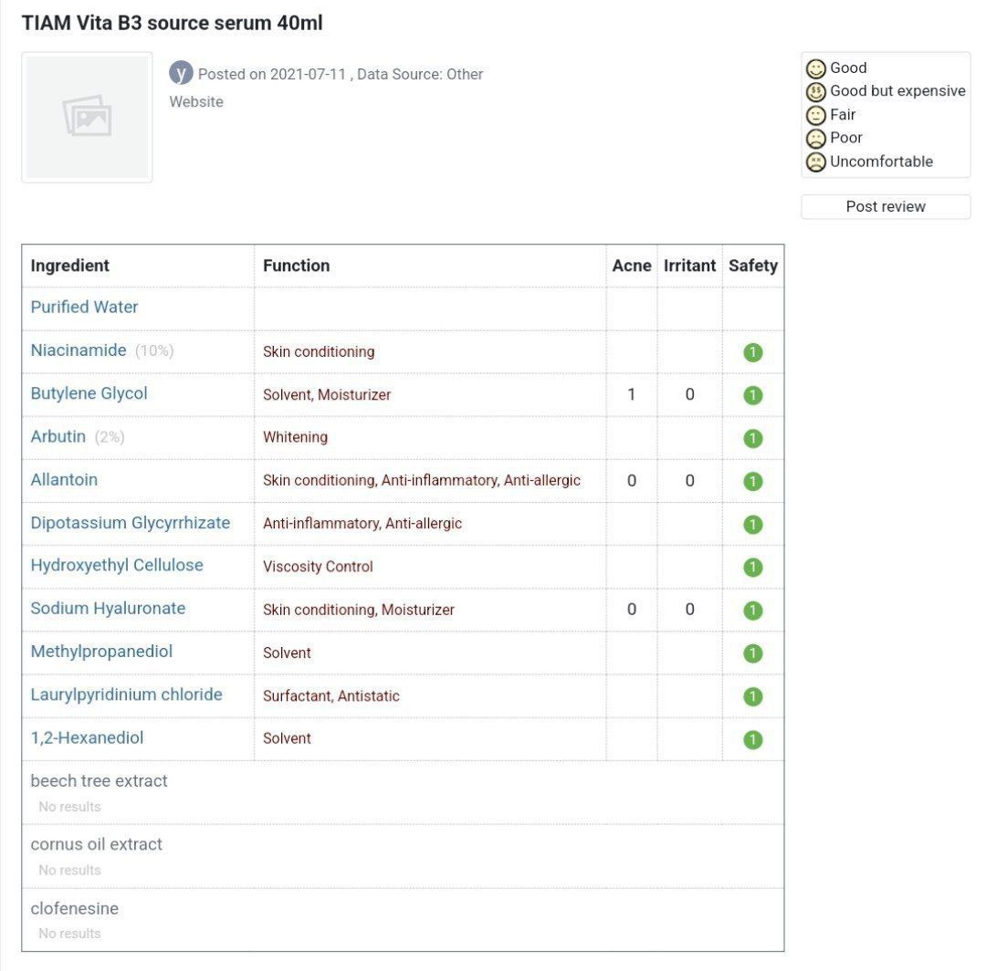 سرم ویتامین B3 برند TIAM – میس شیک